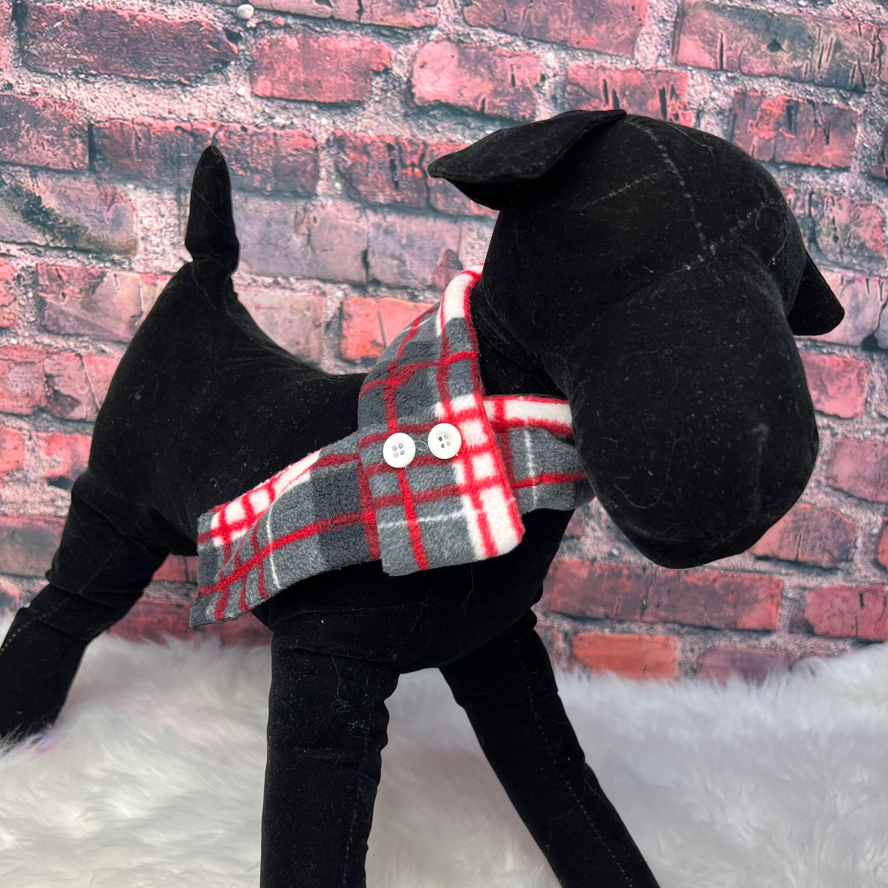 Fleece Scarf- red/black/grey plaid 4PK/10PK – A Creative Collection,Llc